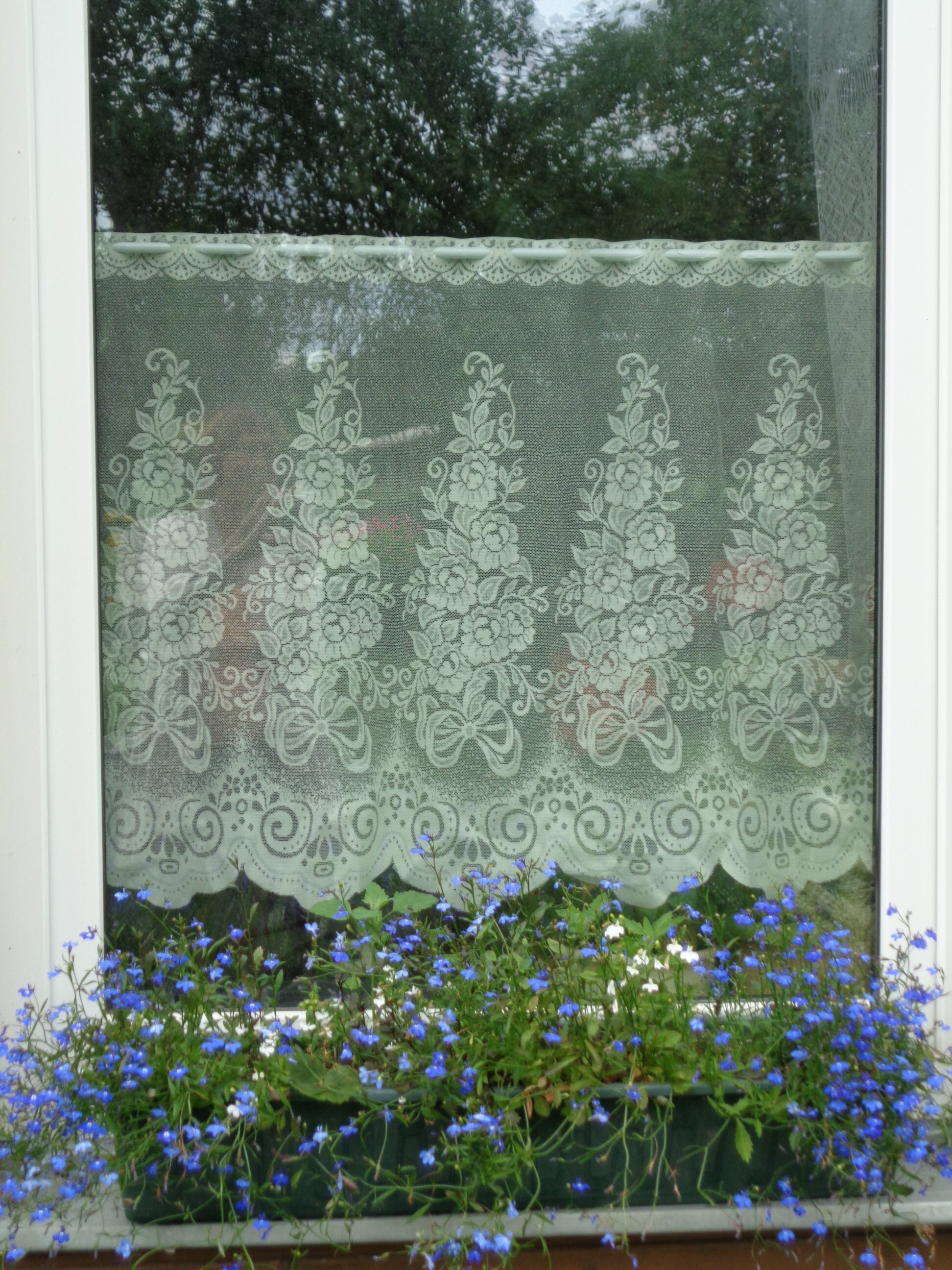 Vintage Curtain Valance Cream Color Lace Curtain H27x W60 Polyester ...