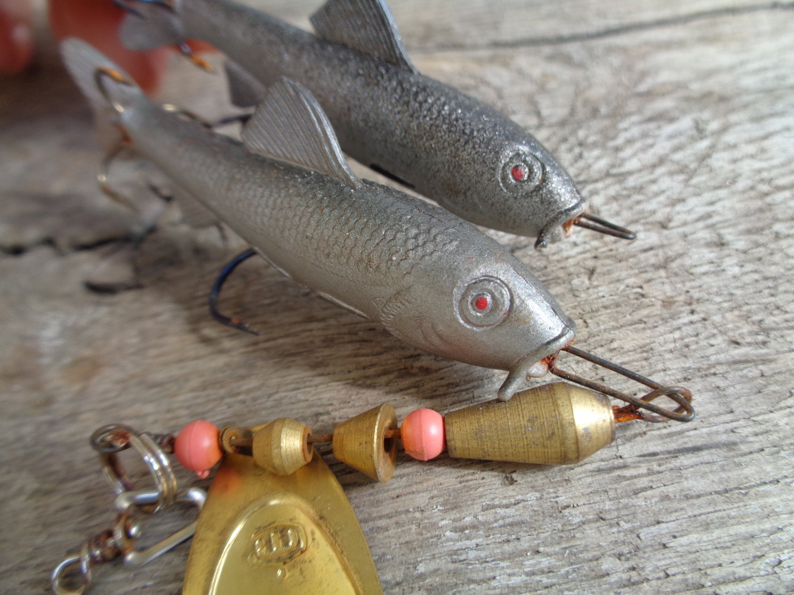 Pair of Soviet Vintage Fishing Baits 80s Vintage Lures 2 Small Rubber ...