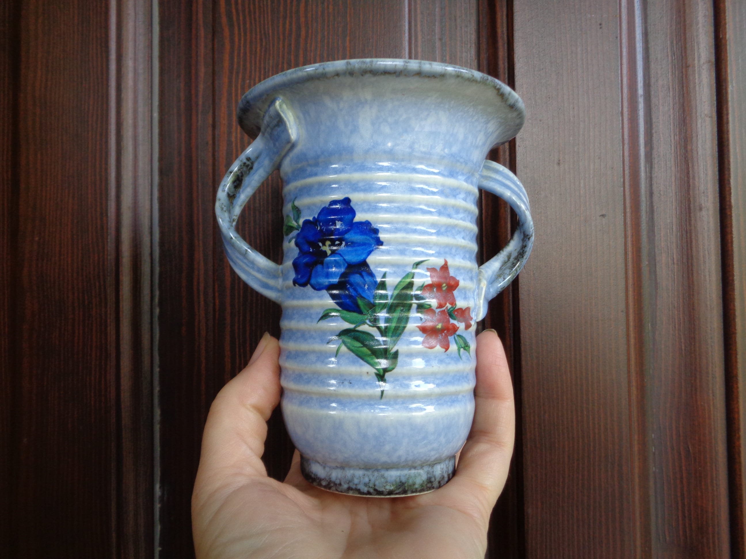 Czech Alienware Art Deco Pottery Vase H5/ 13.5cm Marble - Etsy