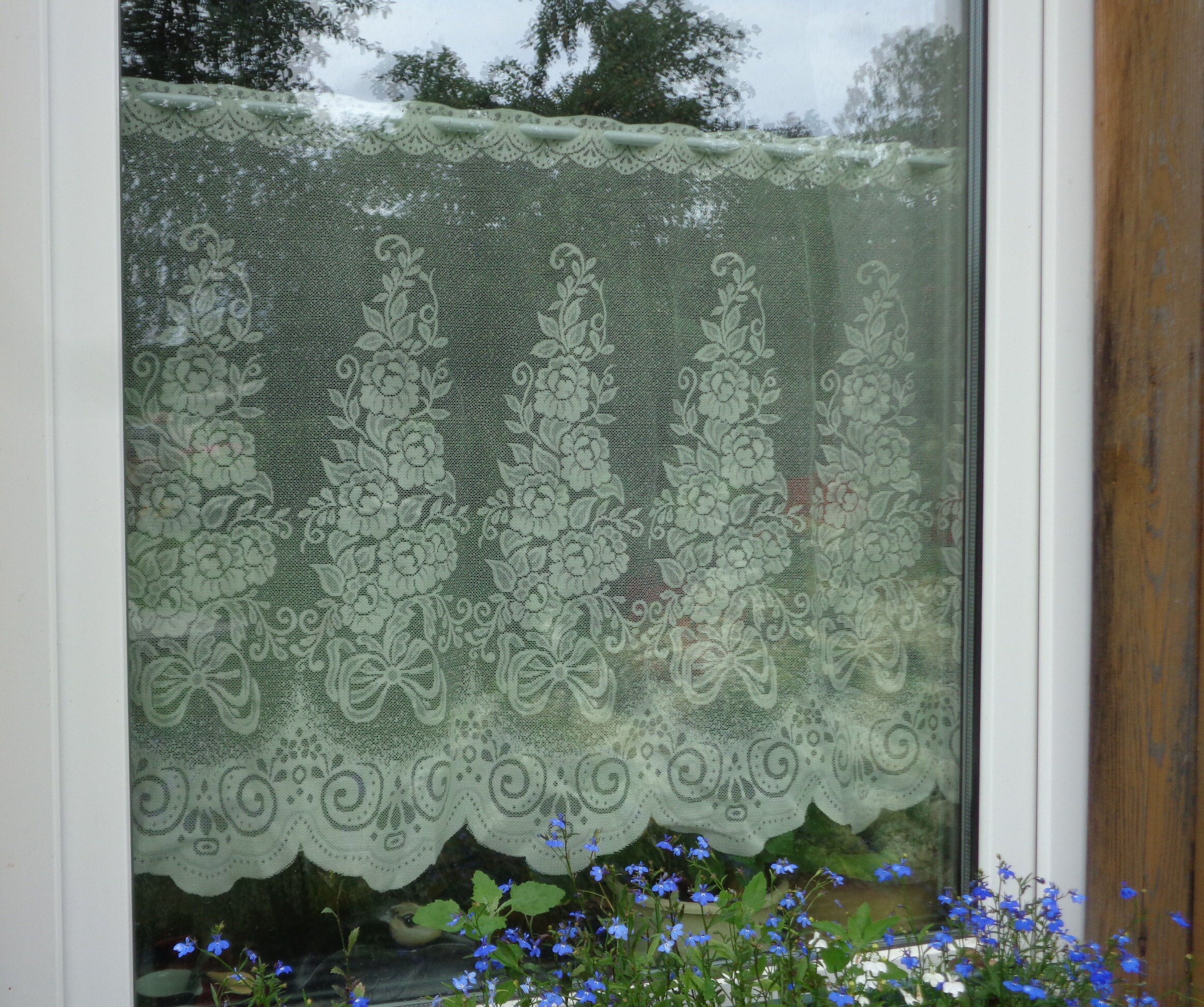 Vintage Curtain Valance Cream Color Lace Curtain H27x W60 Polyester ...