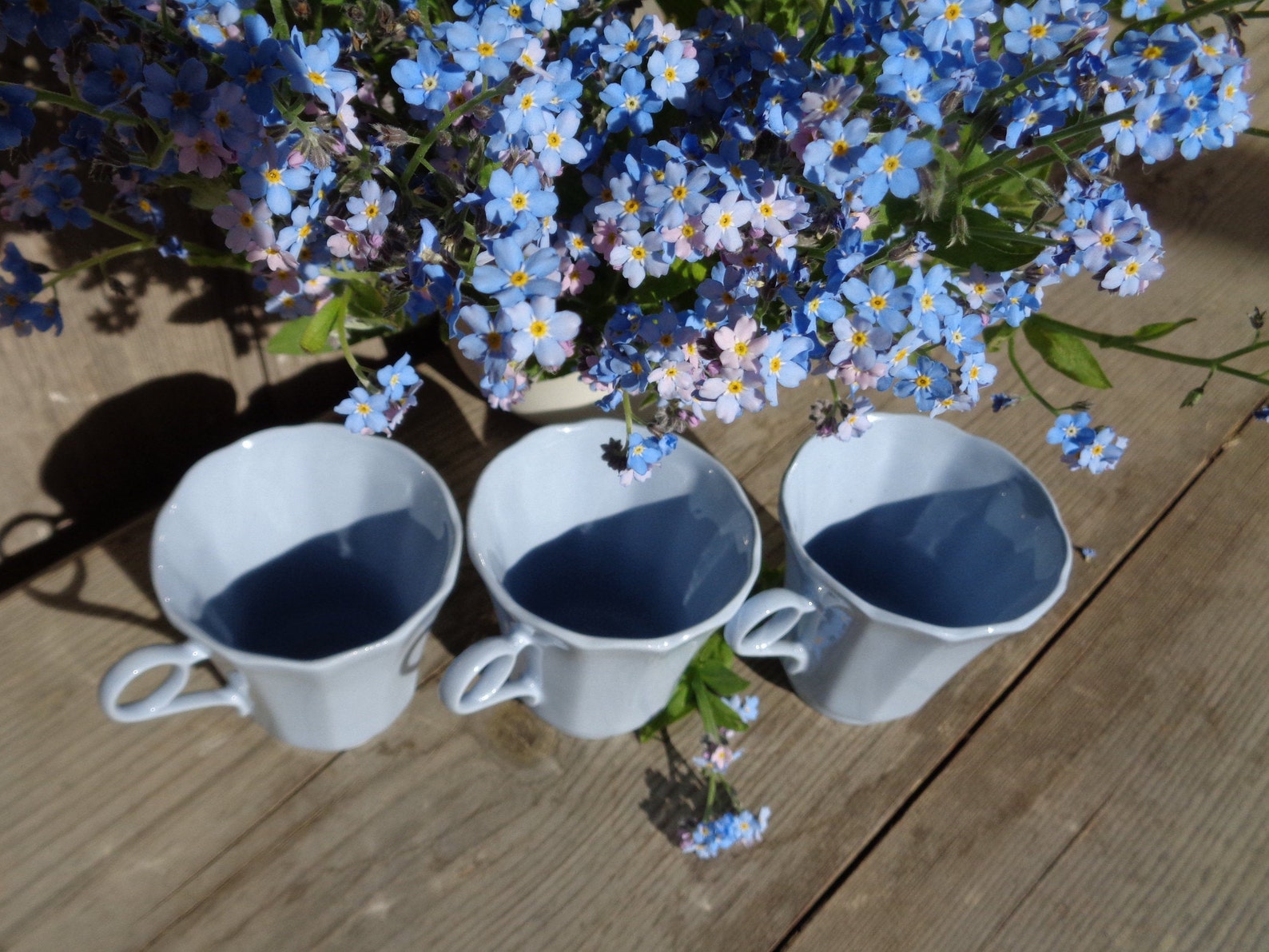 ONE Coffee Cup 90ml; Vintage Porcelain Cup; Retro Drinkware, Light Blue ...