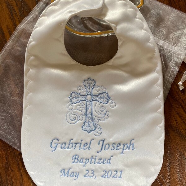 Christening Bib - Etsy