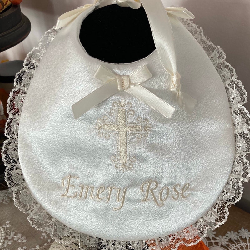 Lace Baby Baptism Bib - Etsy