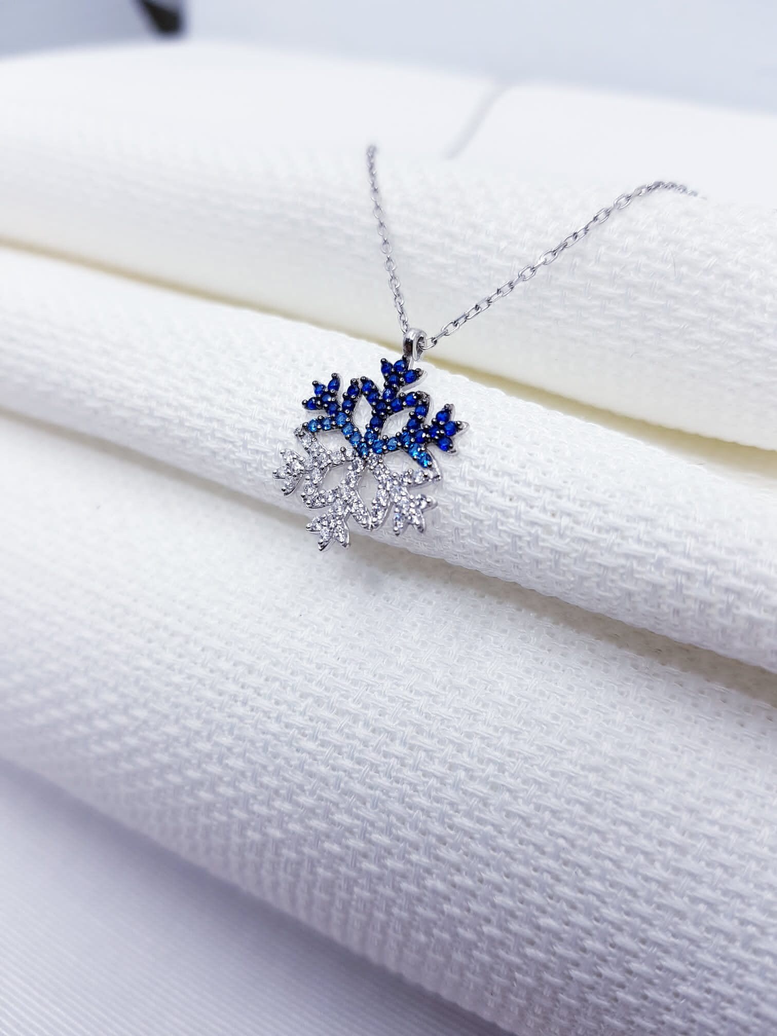 Snowflake Silver Necklace,christmas Gift,925 Sterling Silver, Winter ...