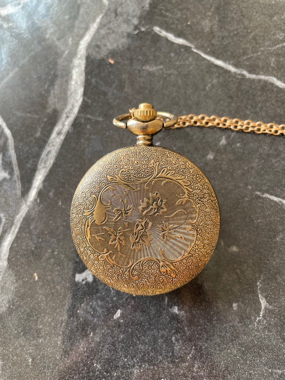 Pocket Watch with cover and chain,Birthday gift,Vinta… - Gem