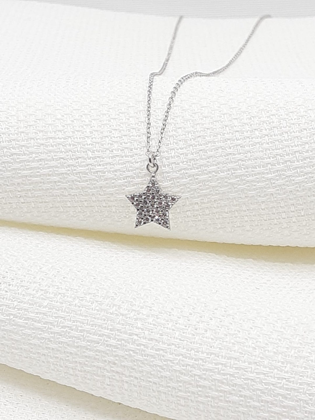 Silver Star Necklace,925 Sterling Silver Necklace,star Necklace ...