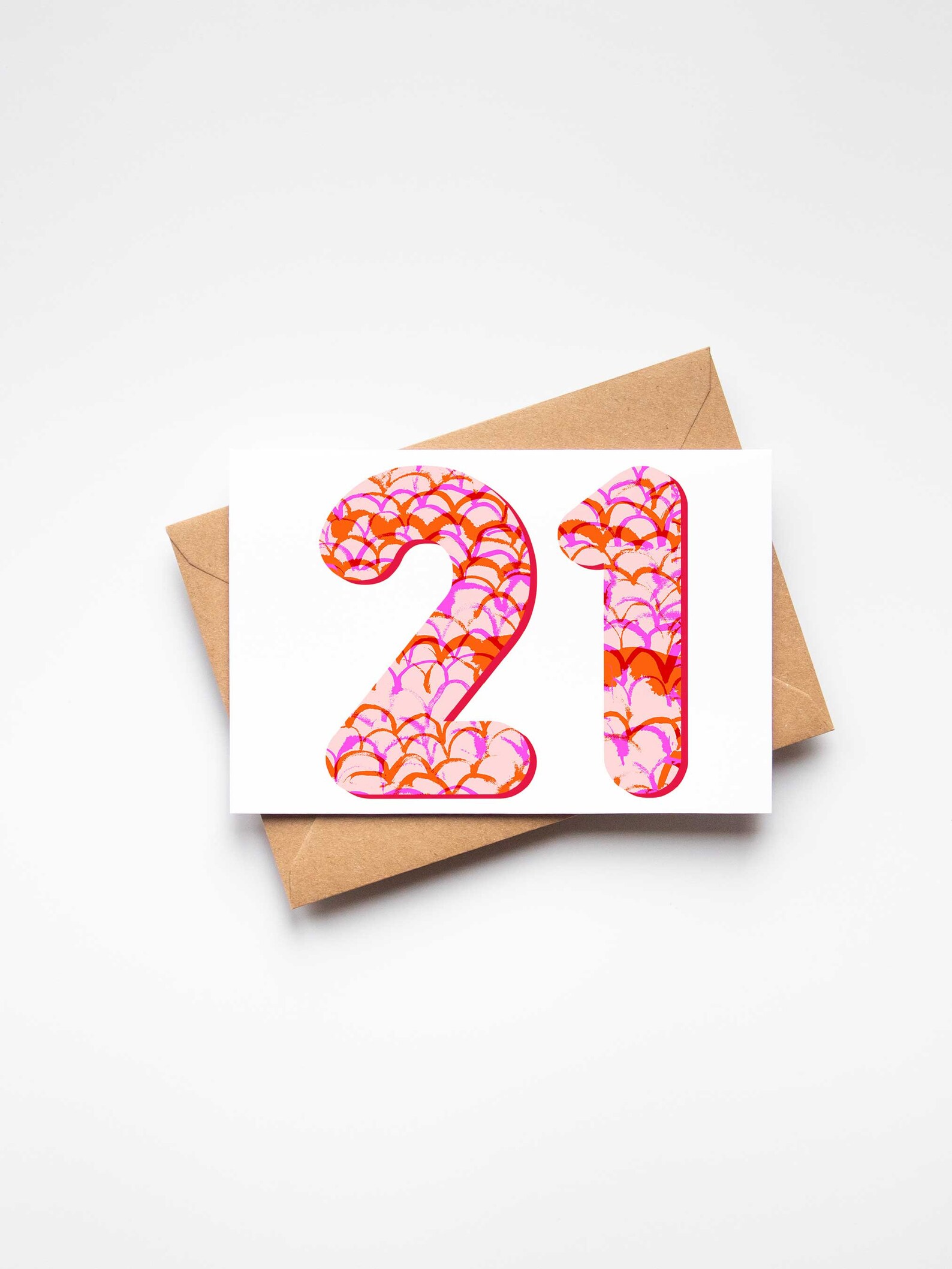 21st Birthday Card, Twenty First Birthday Card| Colourful Modern ...