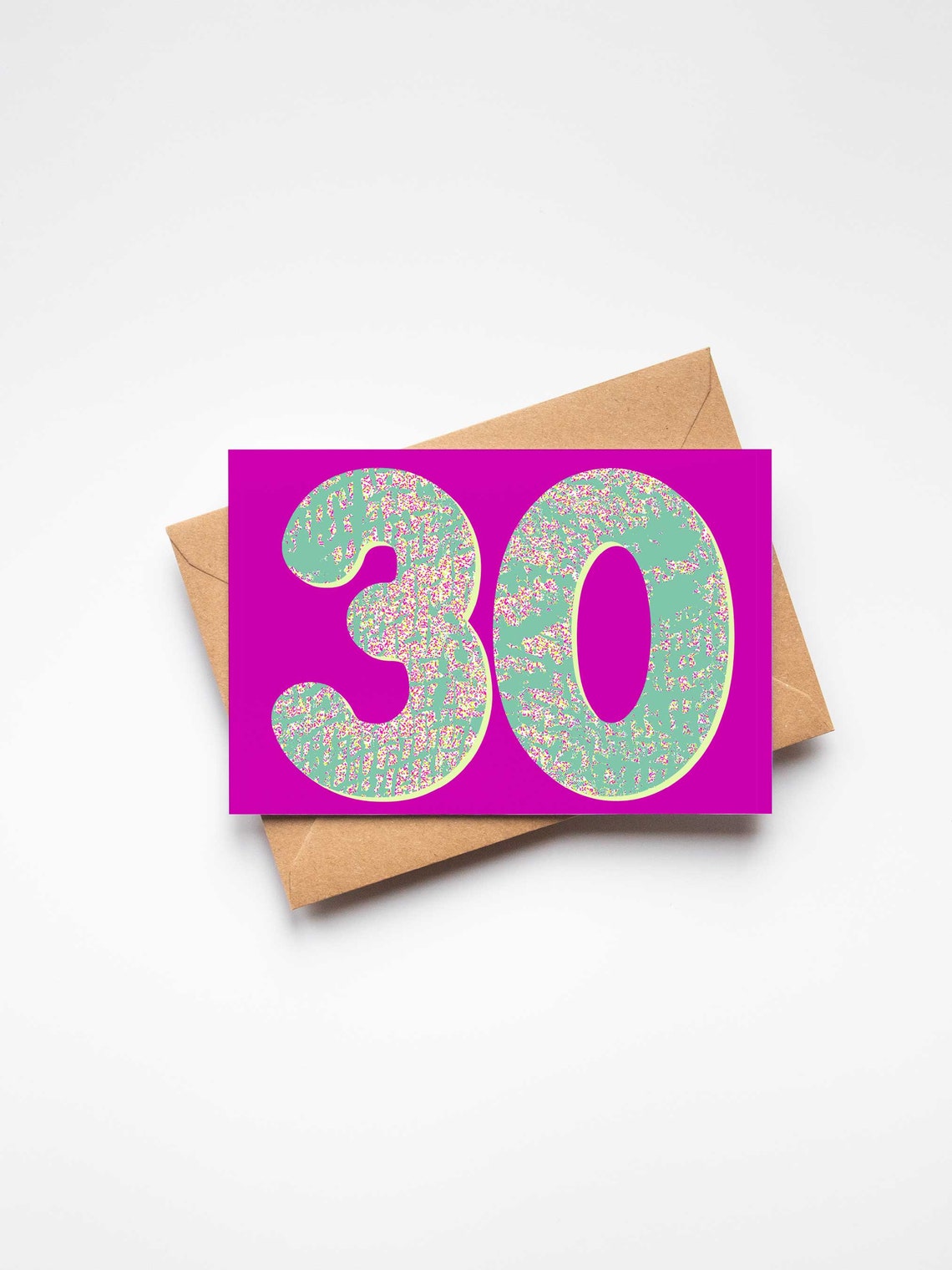 Colourful 30th Birthday Card | Thirtieth Birthday Card, Modern ...