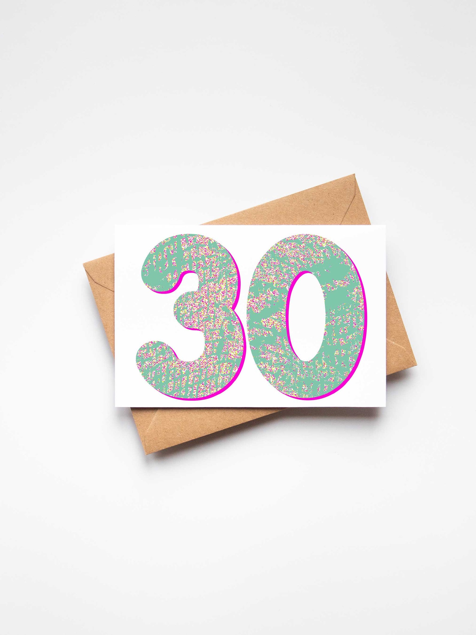 Colourful 30th Birthday Card | Thirtieth Birthday Card, Modern ...