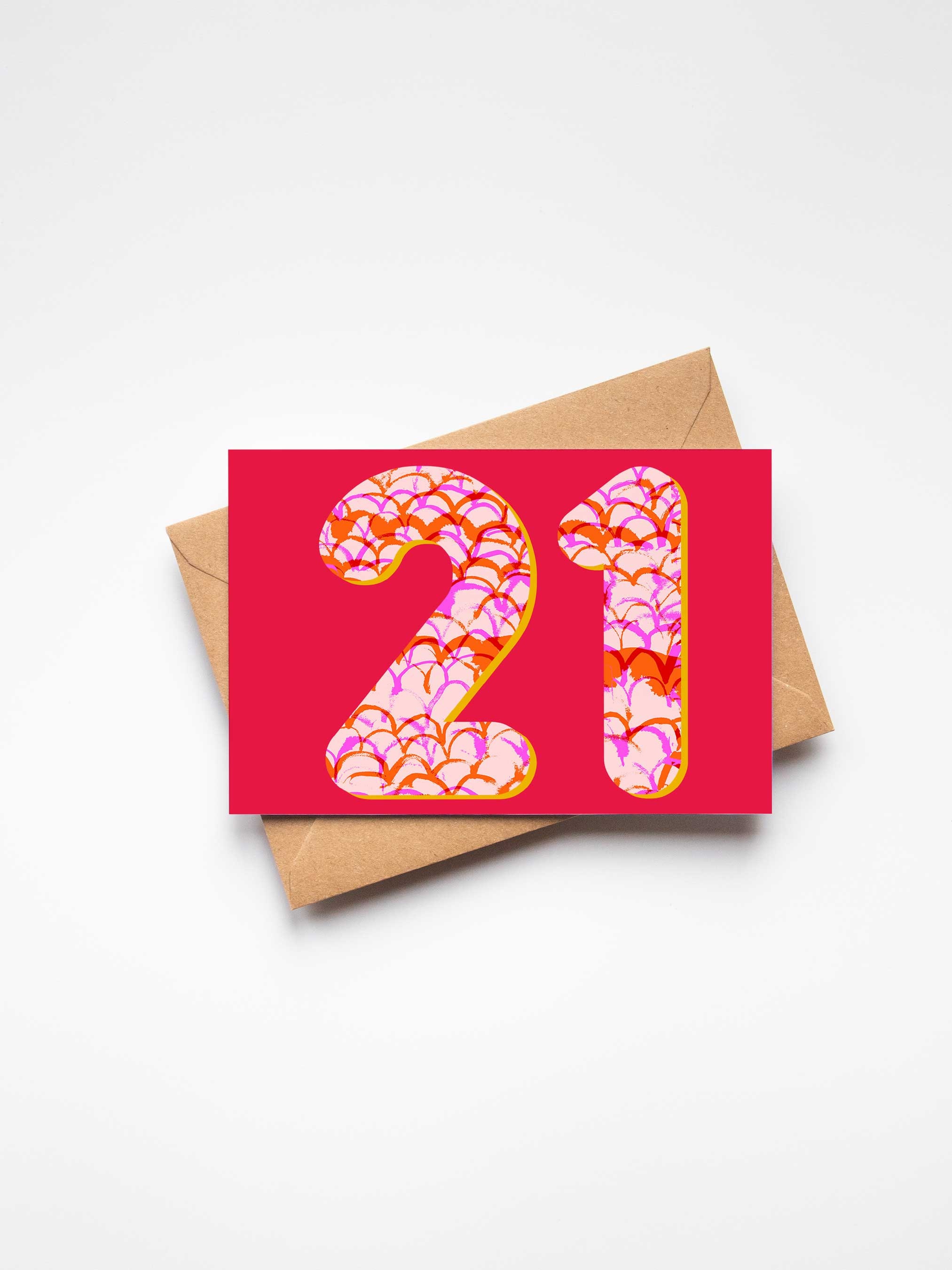 21st Birthday Card, Twenty First Birthday Card| Colourful Modern ...