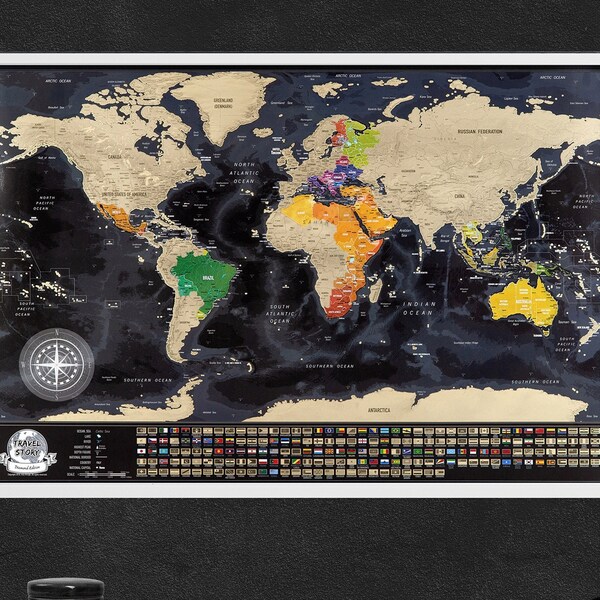 Scratch off World Map - Etsy