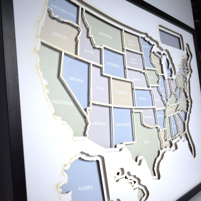 50 States Photo Map - Etsy