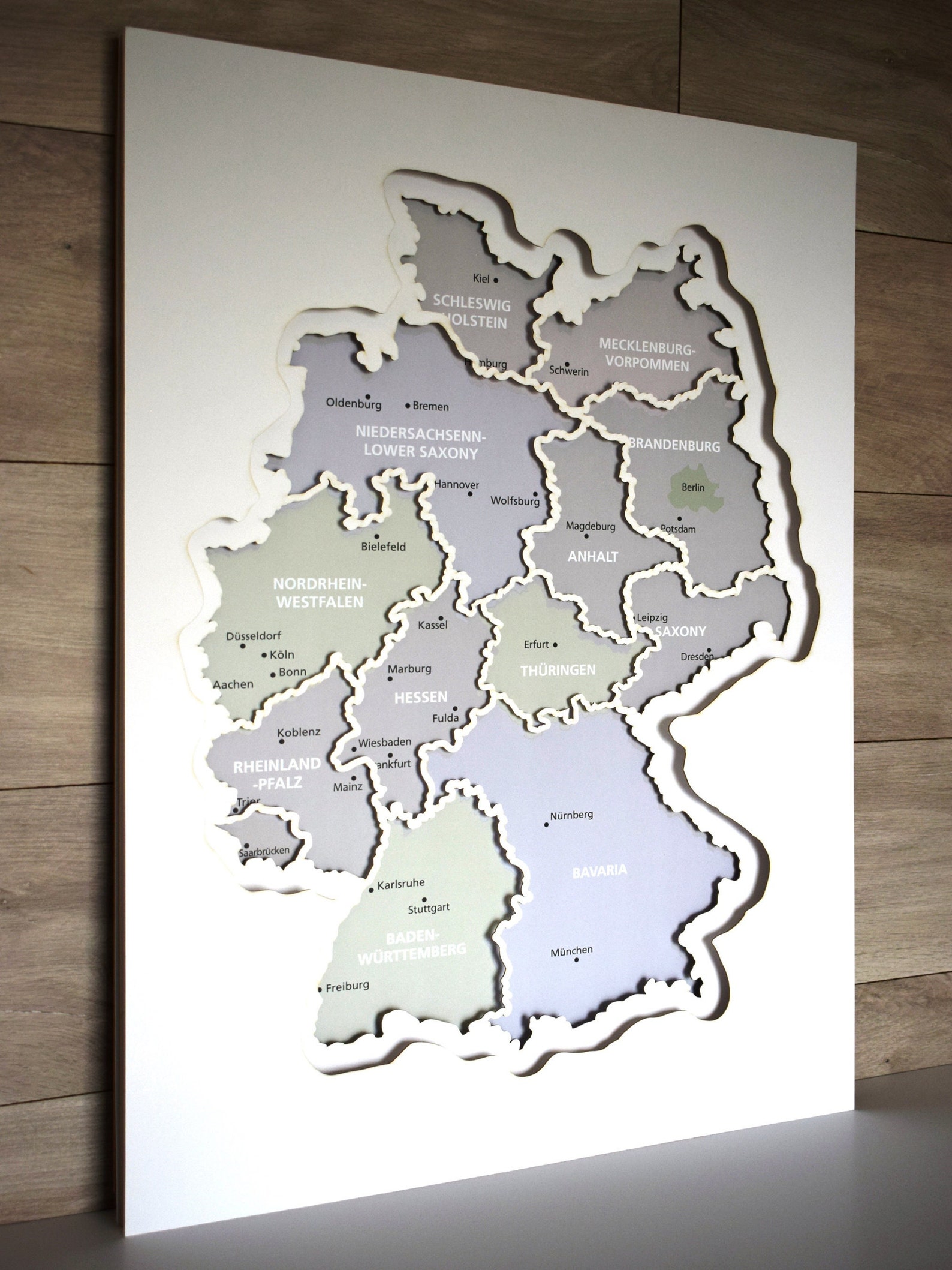 Photo Map of Germany Photo Deutschland Map Personalized - Etsy