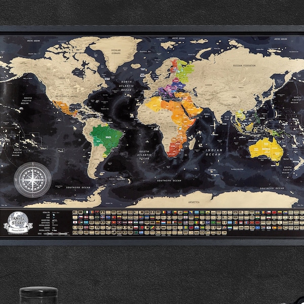 Scratch off World Map - Etsy