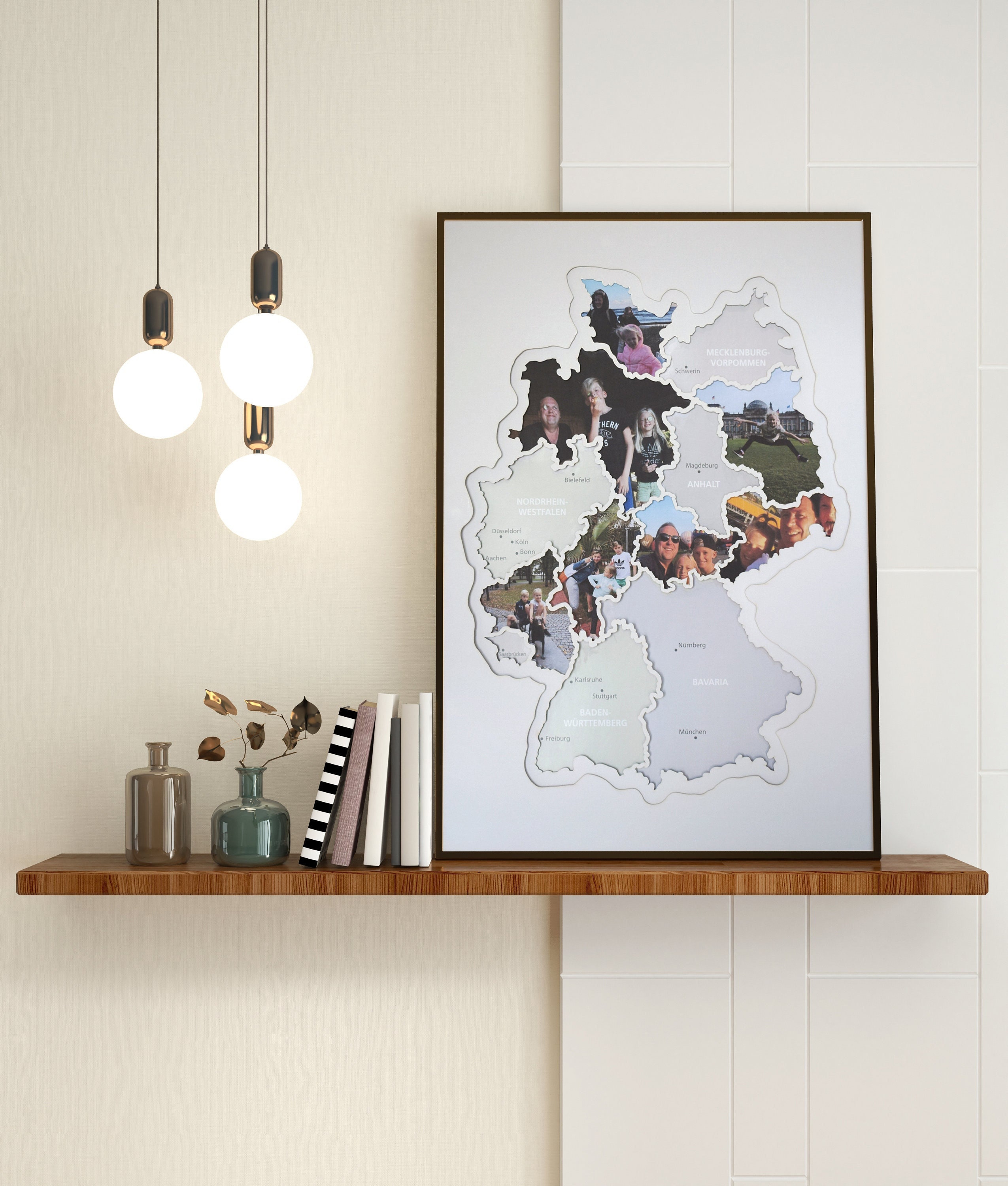 Photo Map of Germany Photo Deutschland Map Personalized - Etsy