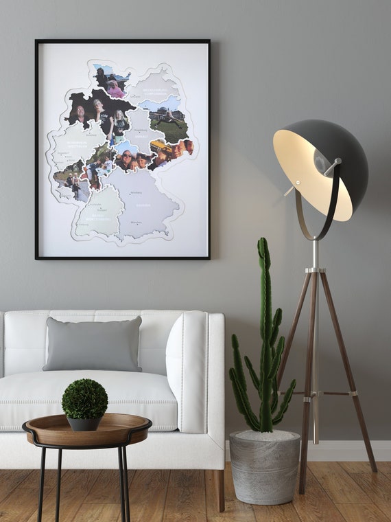 Photo Map of Germany Photo Deutschland Map Personalized | Etsy