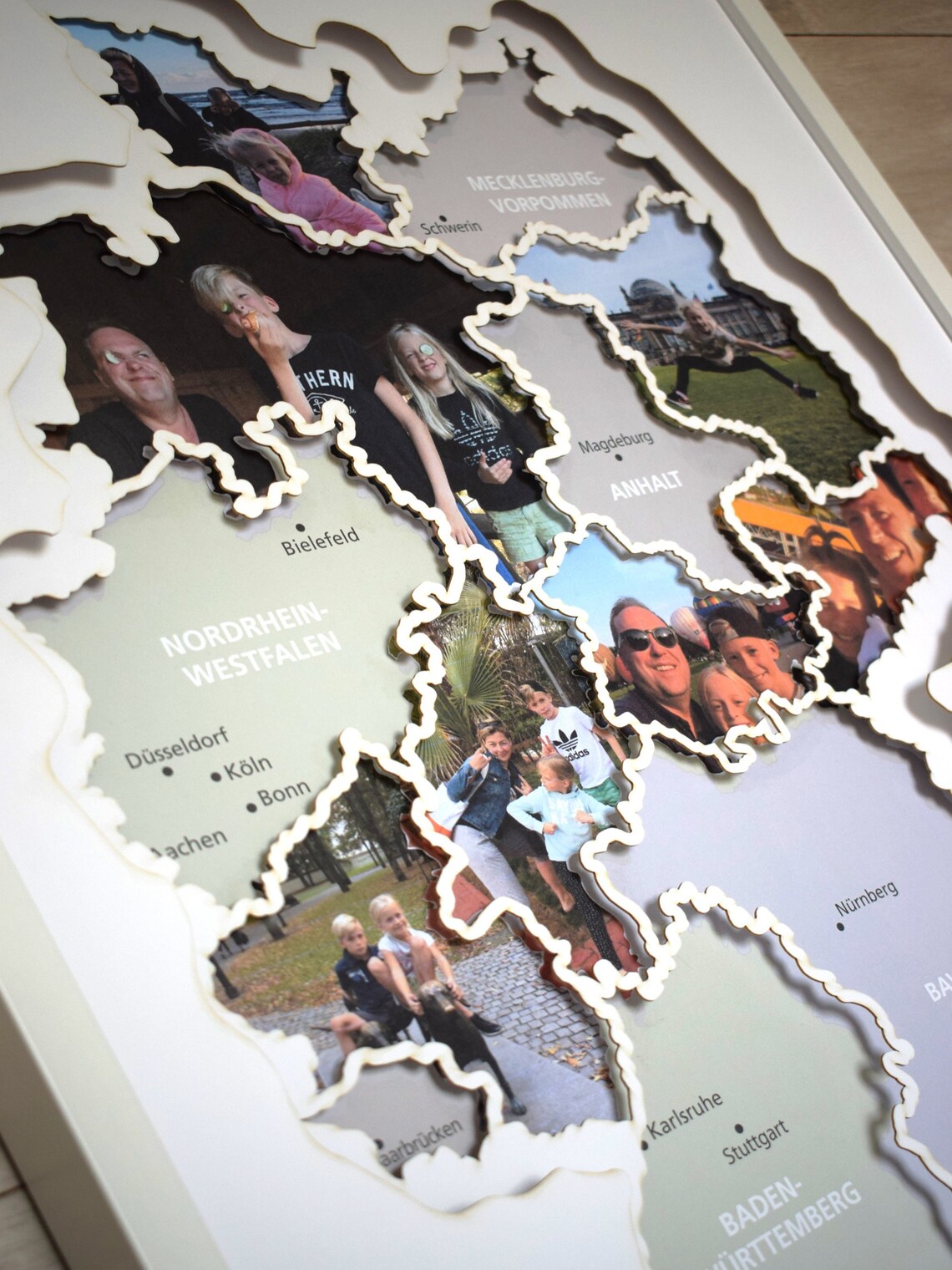 Photo Map of Germany Photo Deutschland Map Personalized | Etsy