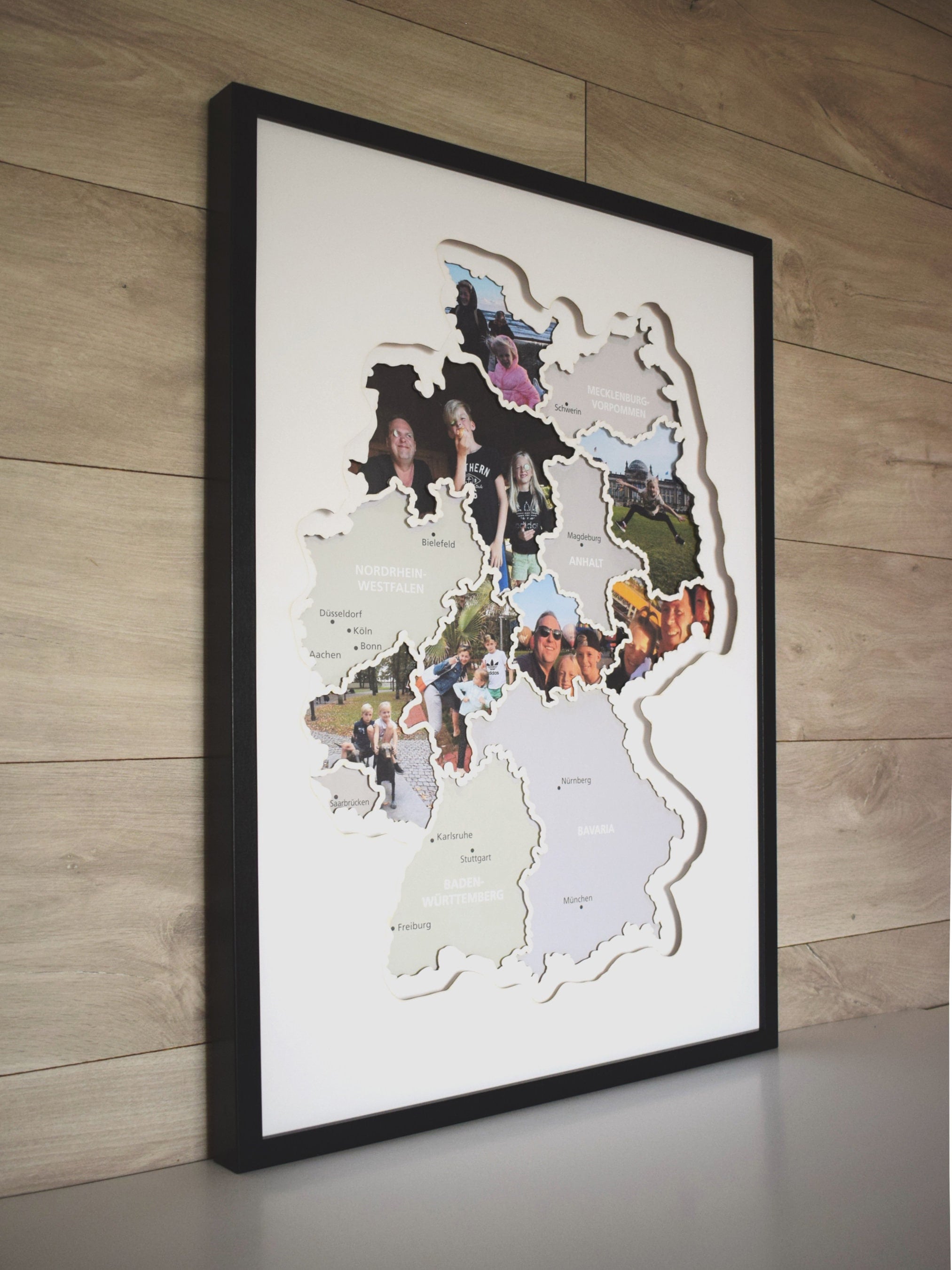 Photo Map of Germany Photo Deutschland Map Personalized - Etsy