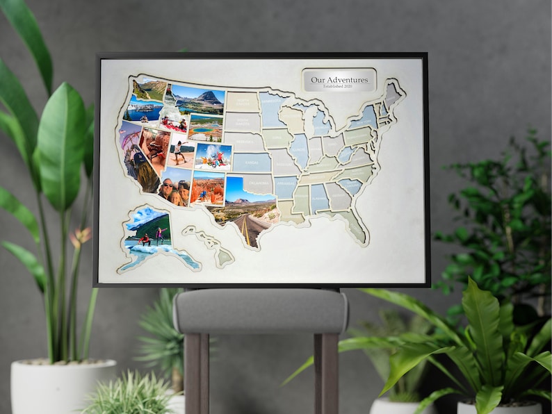 Personalized USA Photo Map - Best Father's Day Gift - Best Mother's Day ...