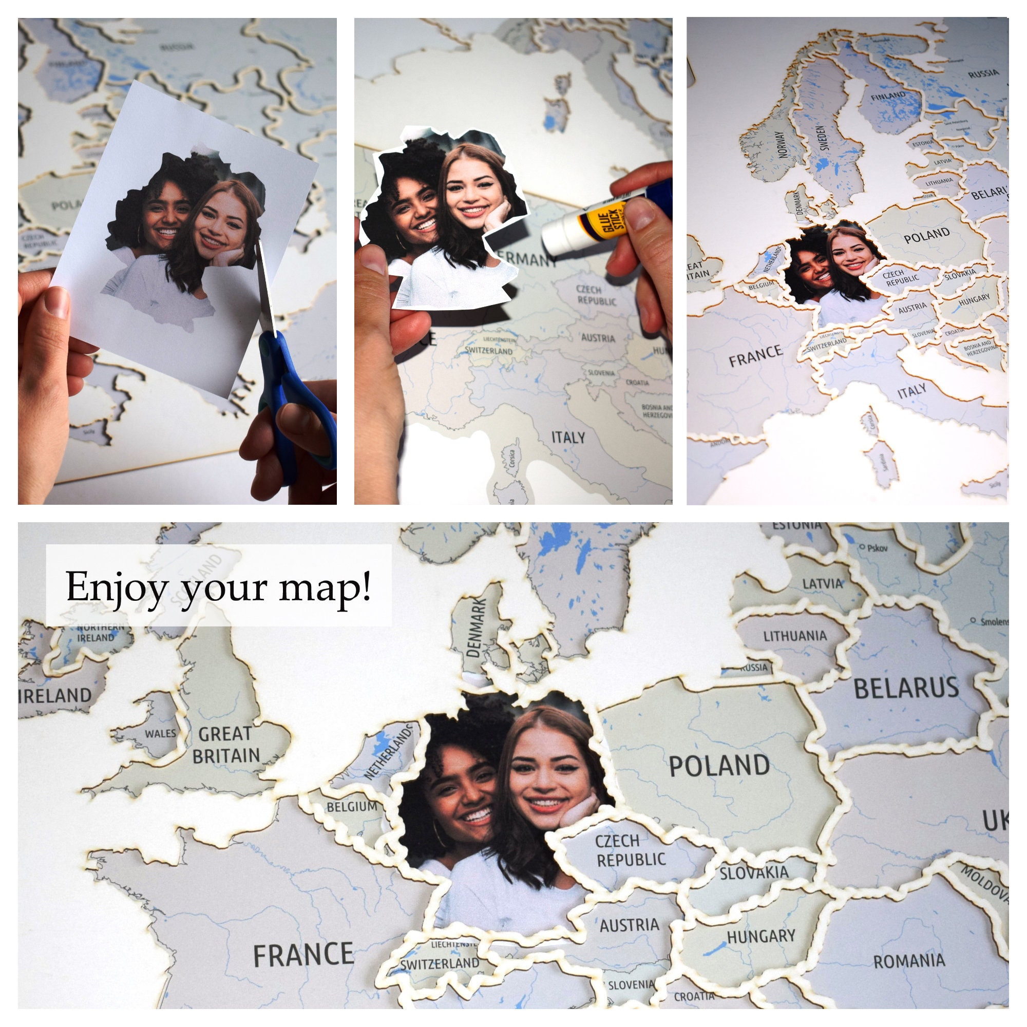 Europe Map Collage