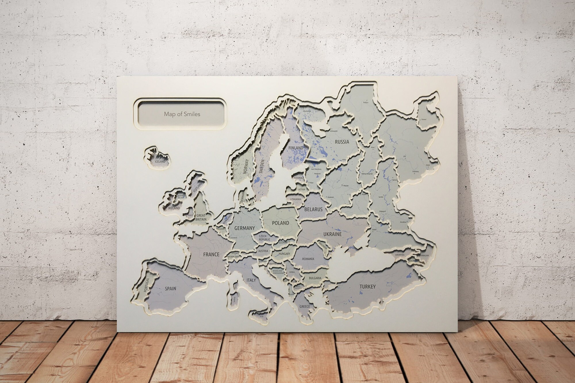 Personalized Photo Map of Europe Map for Traveling in Europe | Etsy