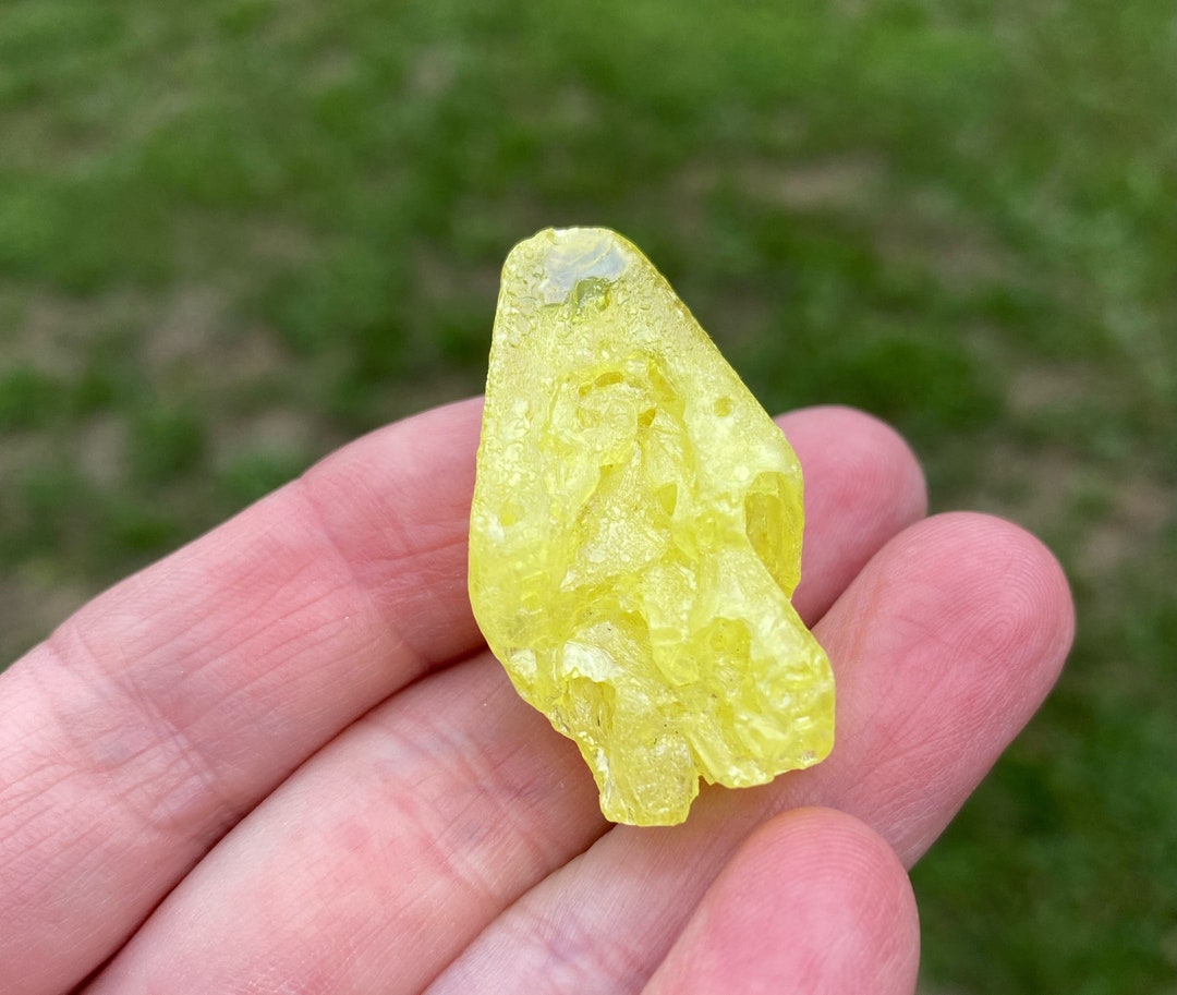 Skeletal Etched Sulphur Crystal, Sulphur Crystal, Etched Crystal ...