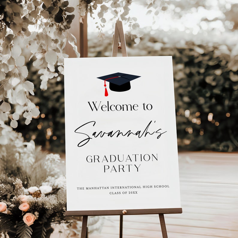 Custom Graduation Welcome Sign Template (digital Download) - Etsy
