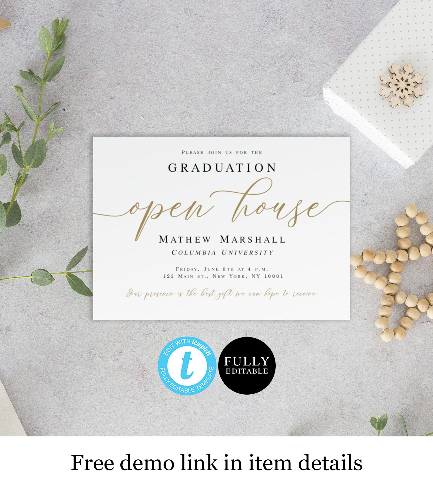 Custom Graduation Open House Invitations