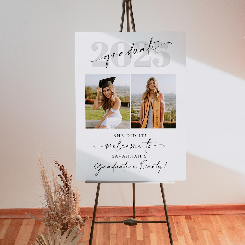 Graduation Welcome Sign Template, Printable Class of 2025 Graduate ...