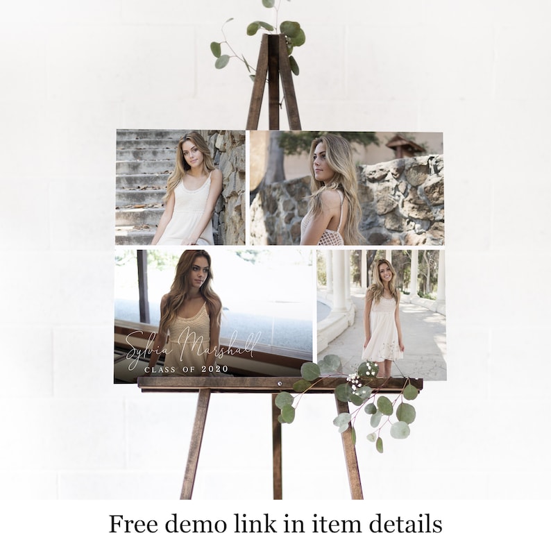 Photo Collage Graduation Welcome Sign Template Picture Board - Etsy