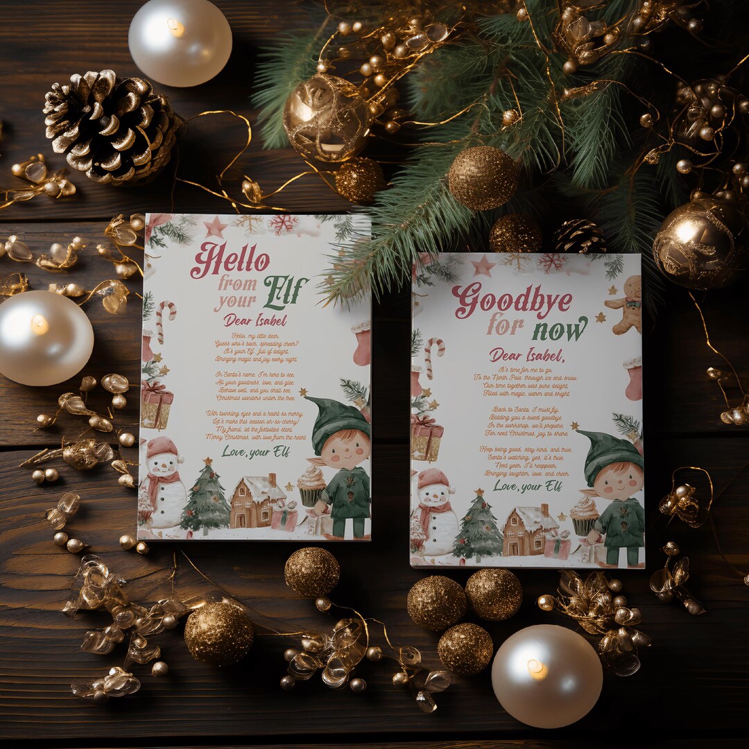Elf Arrival and Departure Letter Printable (PDF) - Etsy