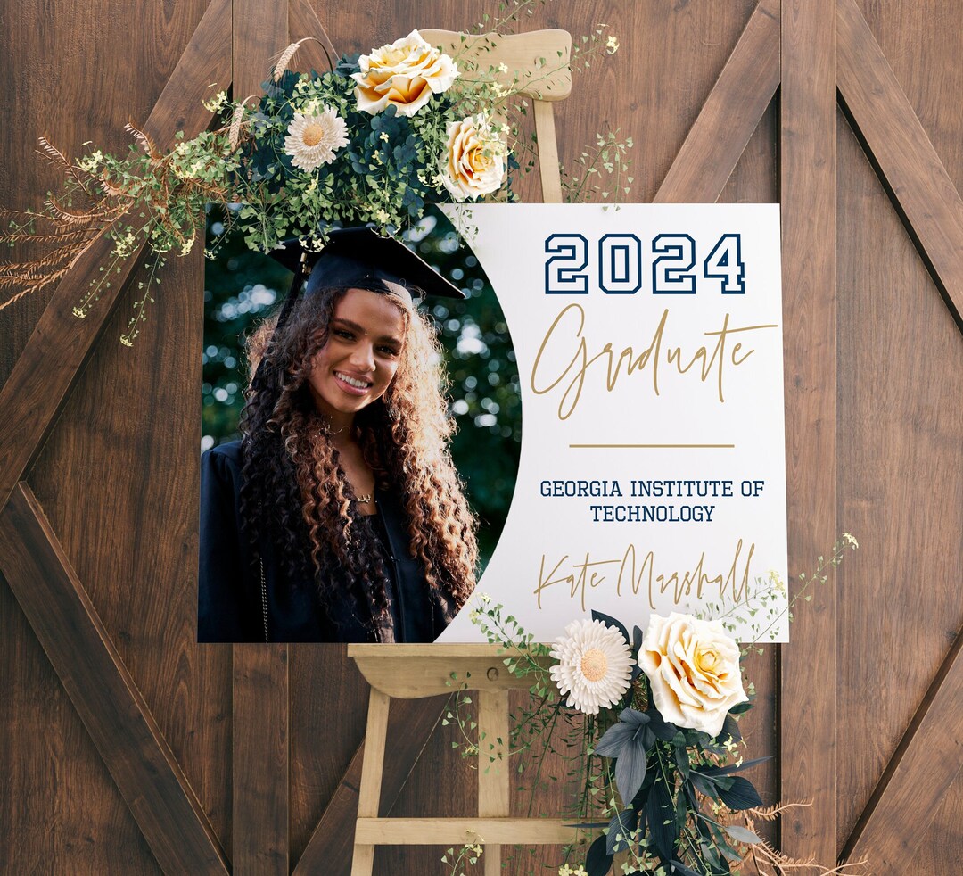 Printable Welcome Sign Template, Photo Graduation Poster, Fully ...