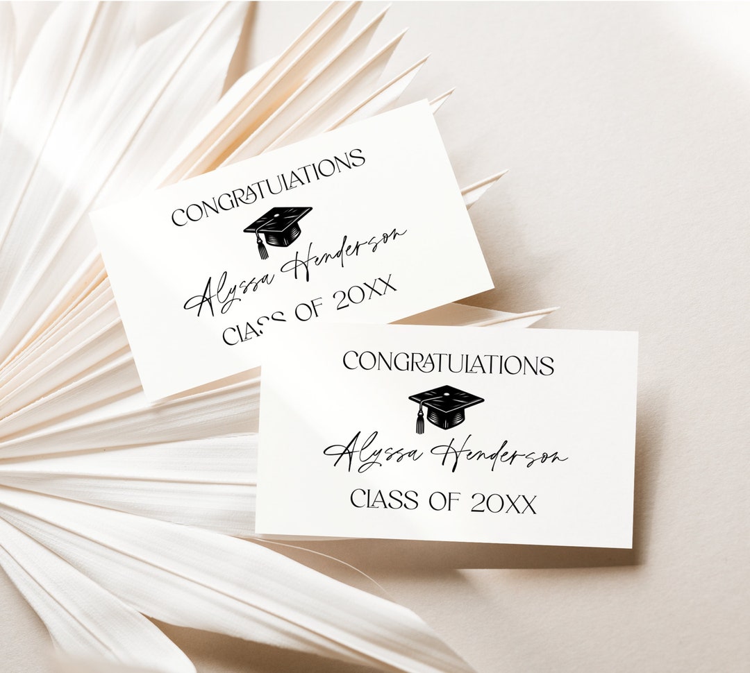 Printable Graduation Name Insert Card Template, Invitation Enclosure ...
