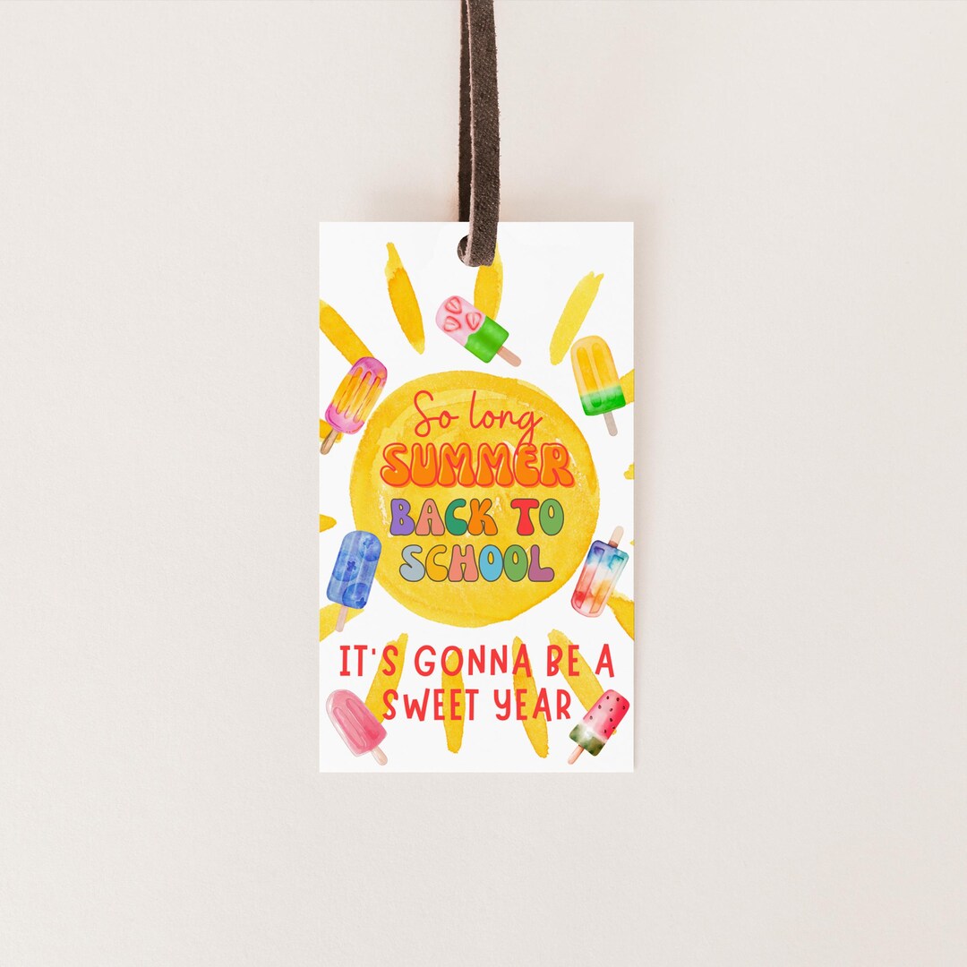 Editable Back to School Popsicle Gift Tag: Teacher Student Treat (canva ...