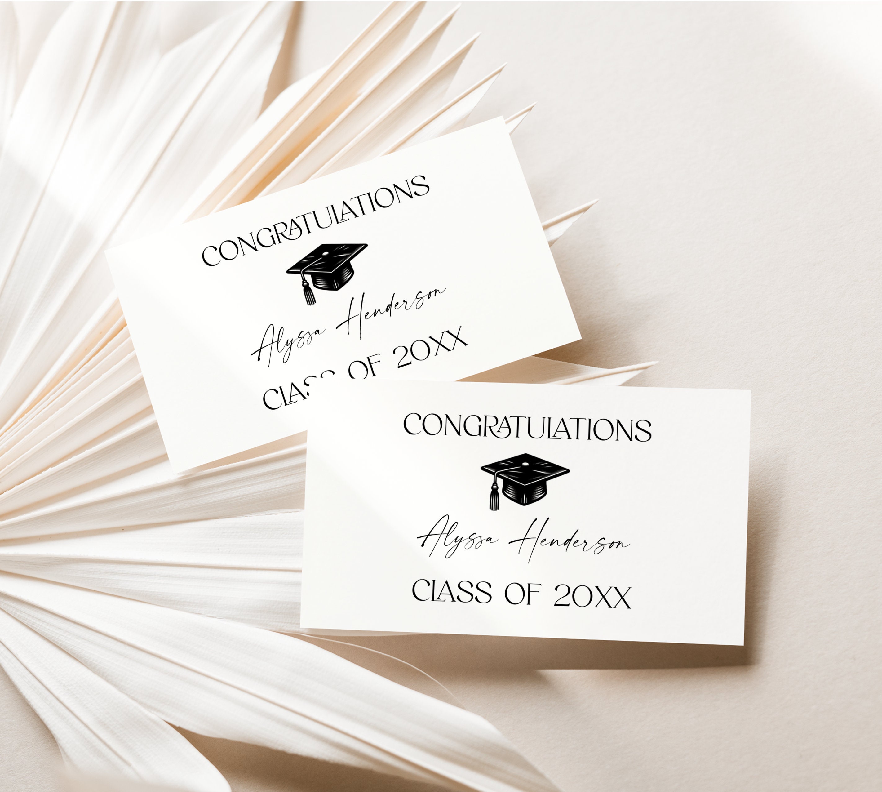 Personalized Graduation Name Card Template, Class of 2026 (instant ...