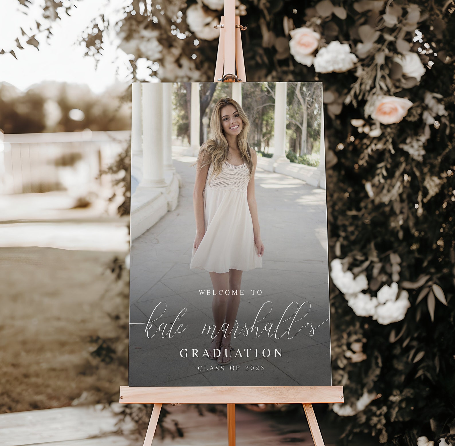 Printable Welcome Sign Template, Photo Graduation Poster, Instant ...