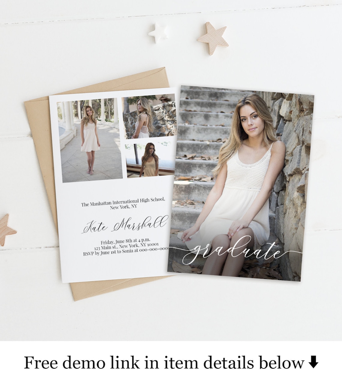 High School Graduation Announcement Fully Editable Senior | Etsy