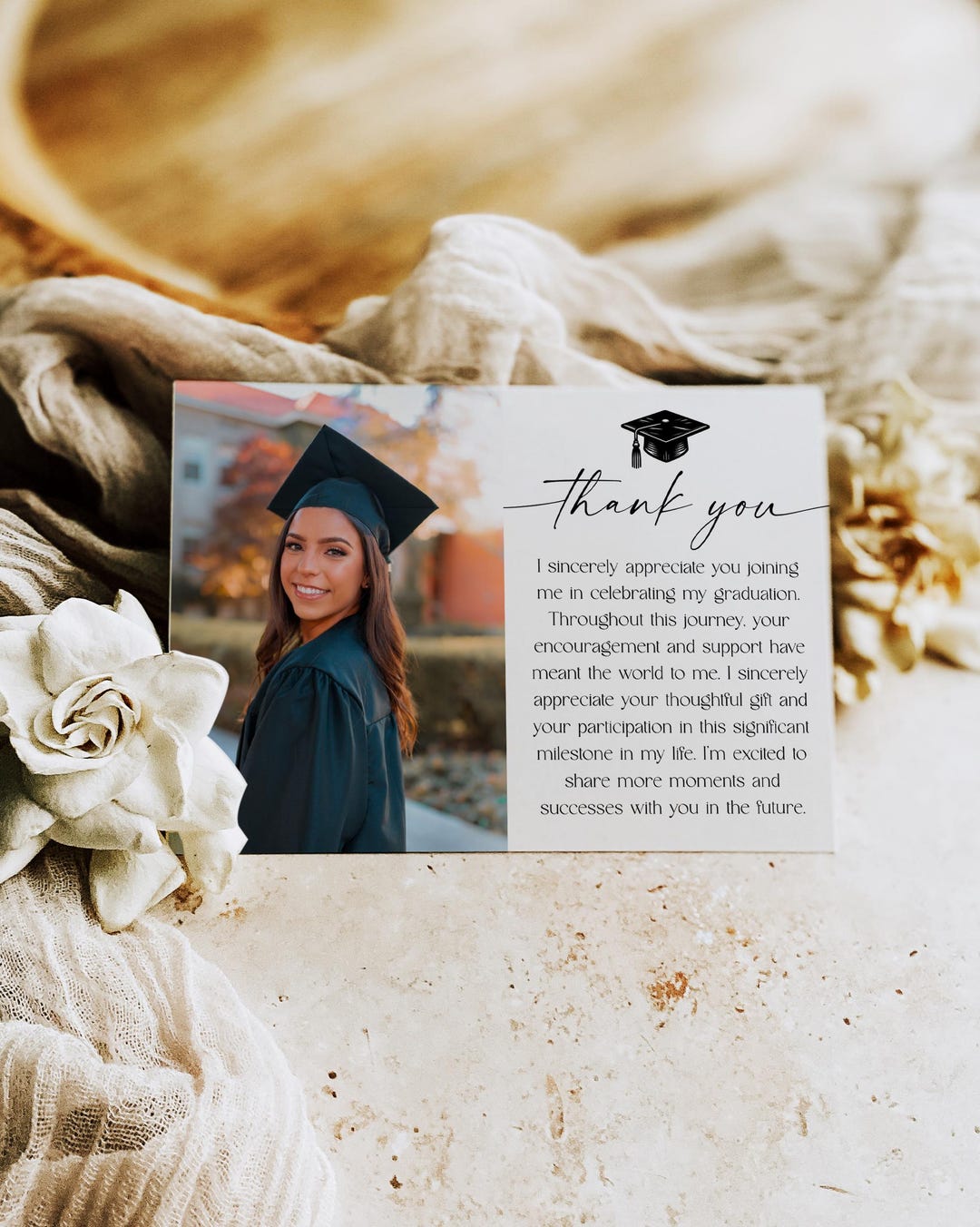 Class of 2025 Graduation Thank You Card: Editable Photo Template (canva ...