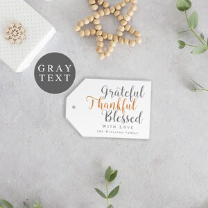 Thanksgiving Gift Tags Template Grateful Thankful Blessed Tag ...