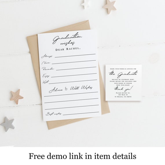 Graduation Change Card Template Celebrate Apart and Advice | Etsy