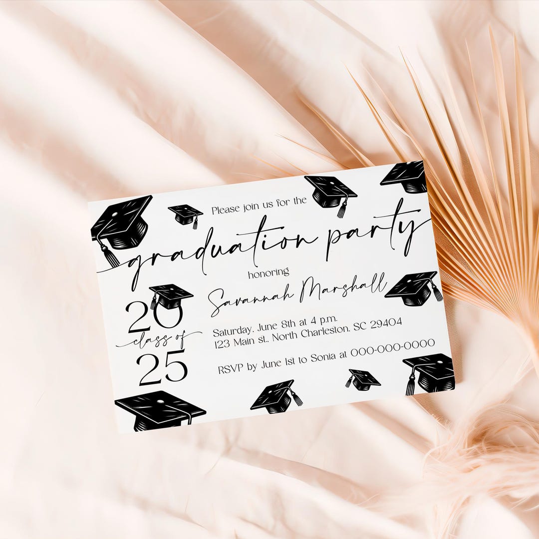 Graduation Party Details Card, Invitation Enclosure, Announcement ...