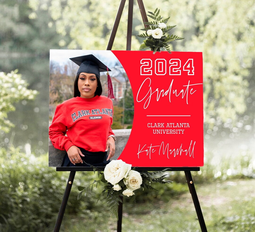 Photo Graduation Poster, Printable Welcome Sign Template, Fully ...