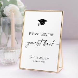 Graduation Guest Book Sign, Please Sign Our Guestbook Sign Printable ...