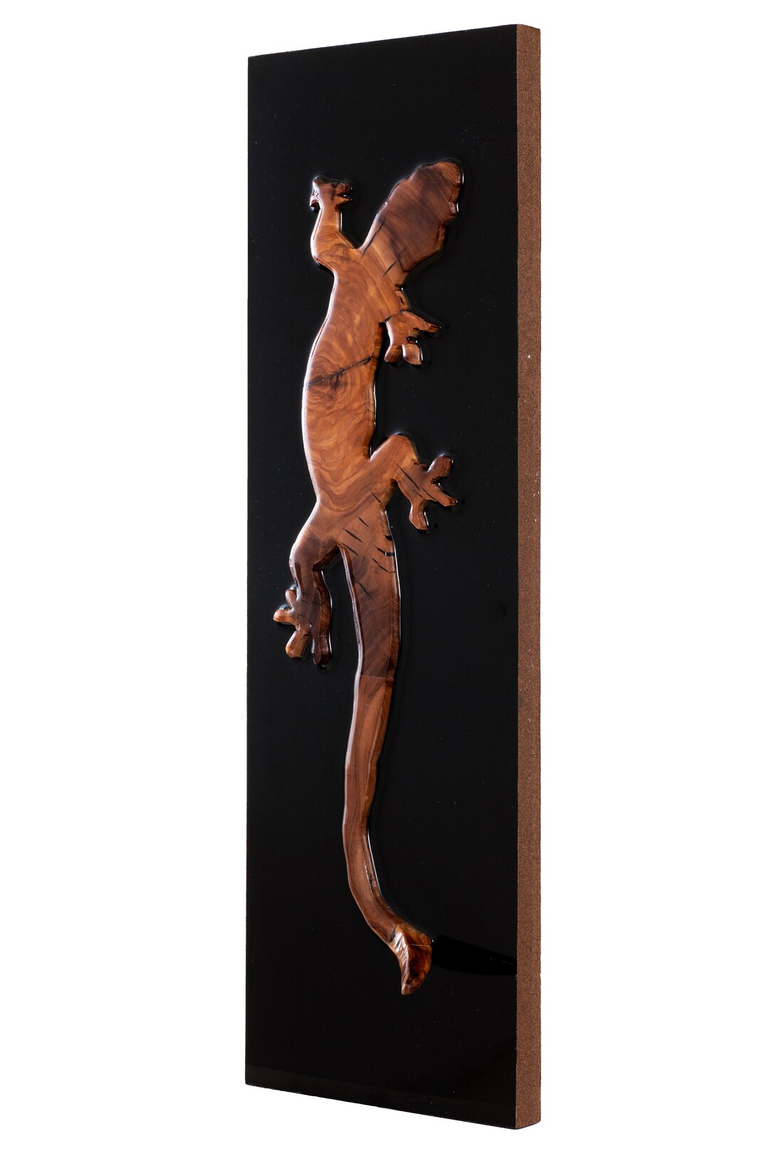 Lizard Wall Art, Epoxy Resin Wall Art, Wood Wall Decor, Contemporary ...