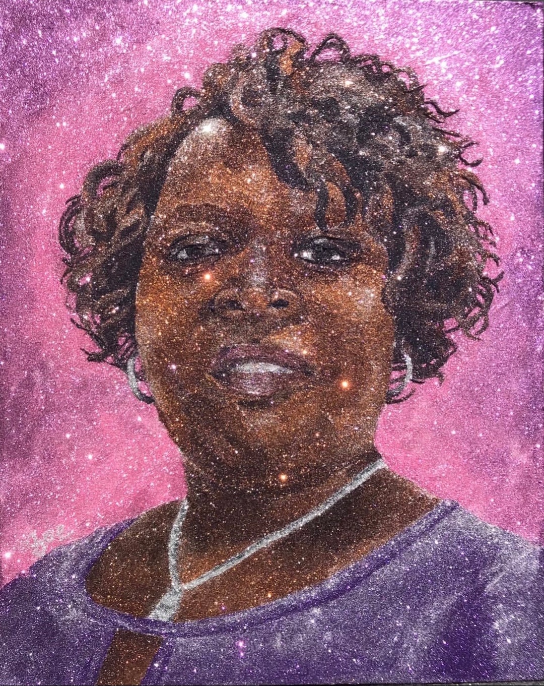 CUSTOM GLITTER PORTRAIT - Etsy