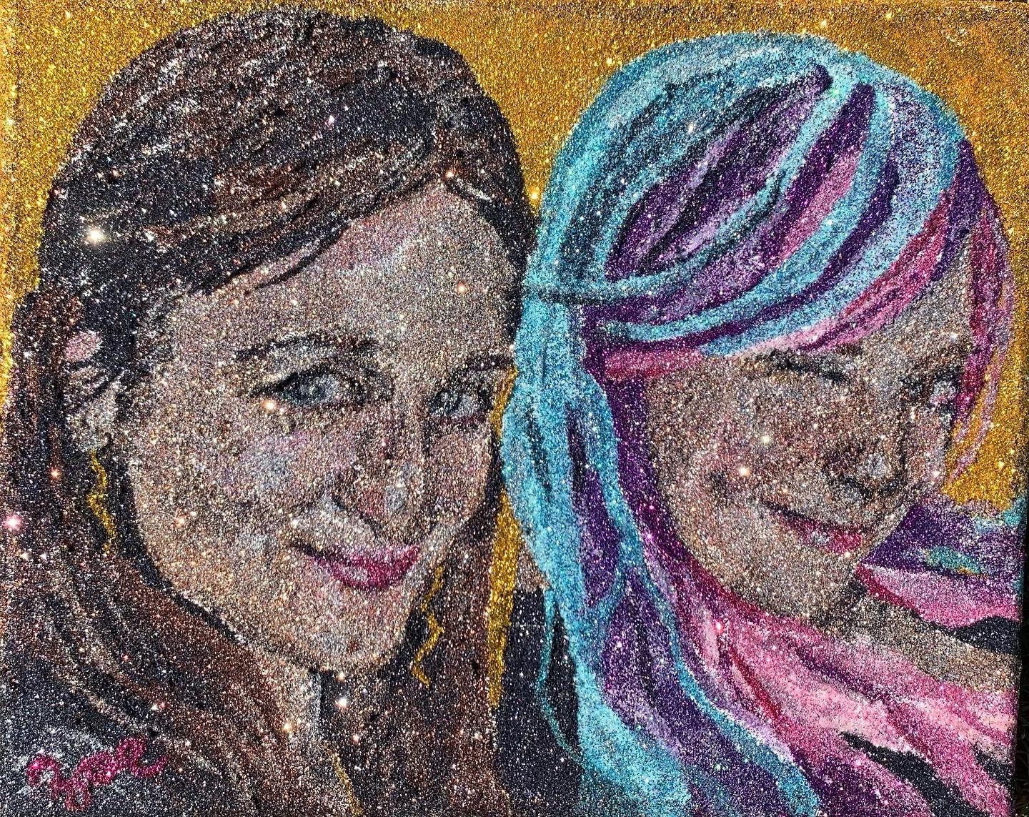 CUSTOM GLITTER PORTRAIT - Etsy