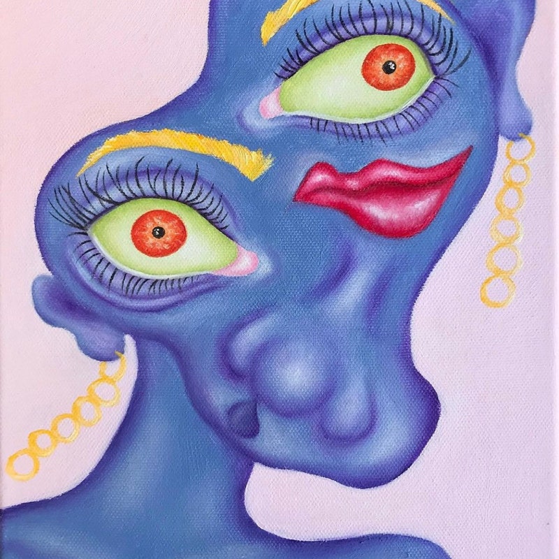 Funky Faces Painting - Etsy