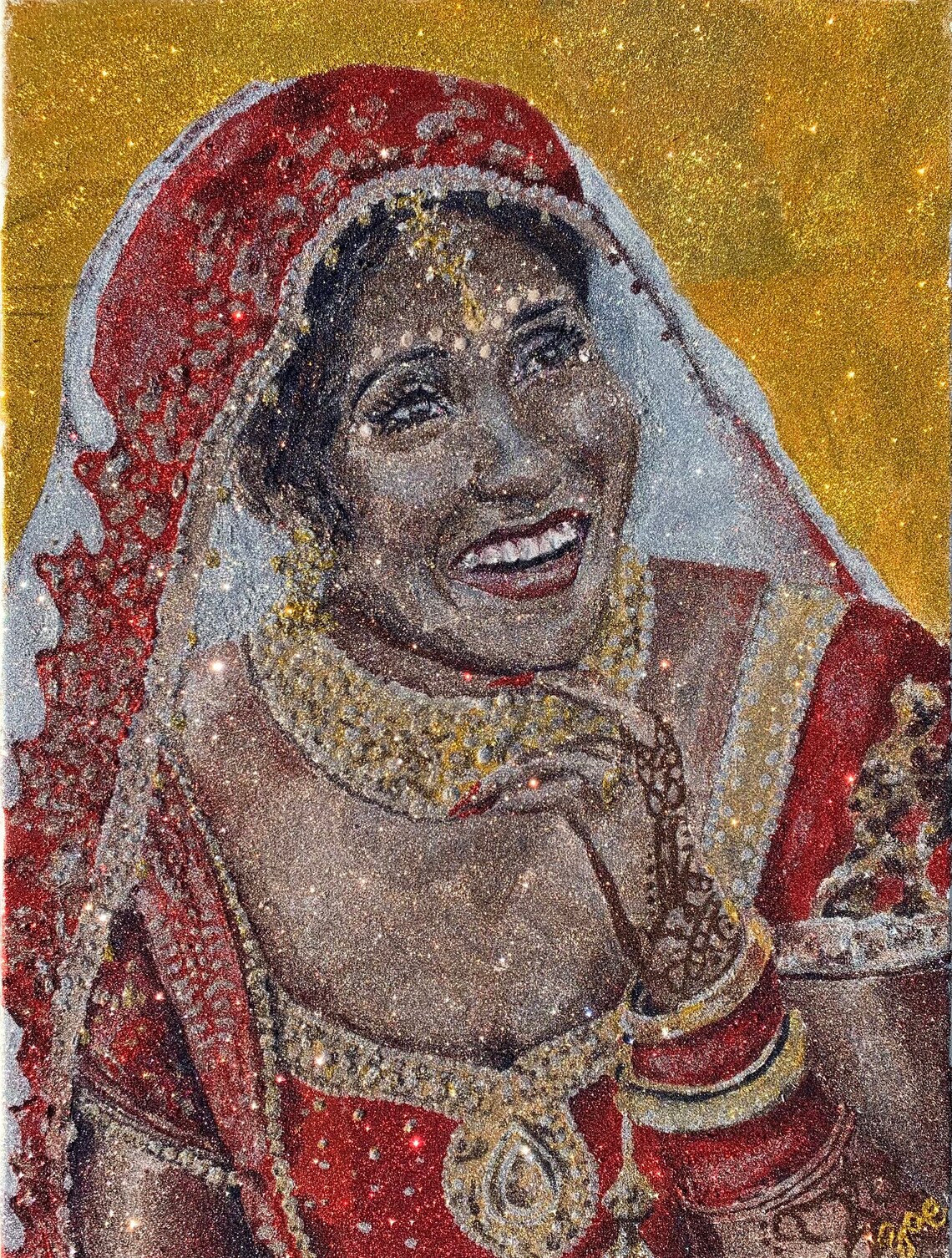 CUSTOM GLITTER PORTRAIT - Etsy