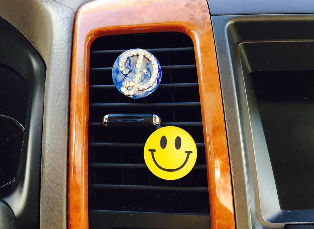 Initial D / Round Disc / Crystal / Emoji / Yellow Smiley Face - Etsy