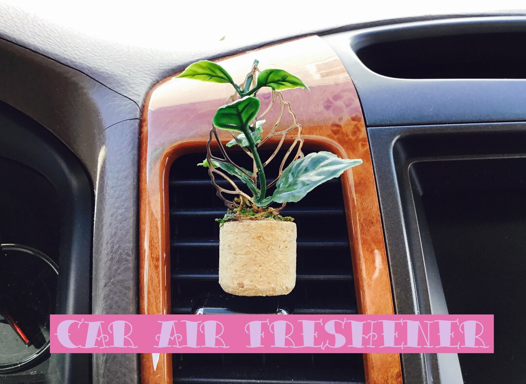 Car Air Freshener / Plant / Cork / Essential Oil Diffuser / Planter / Foliage / Leaf / Fragrance ...